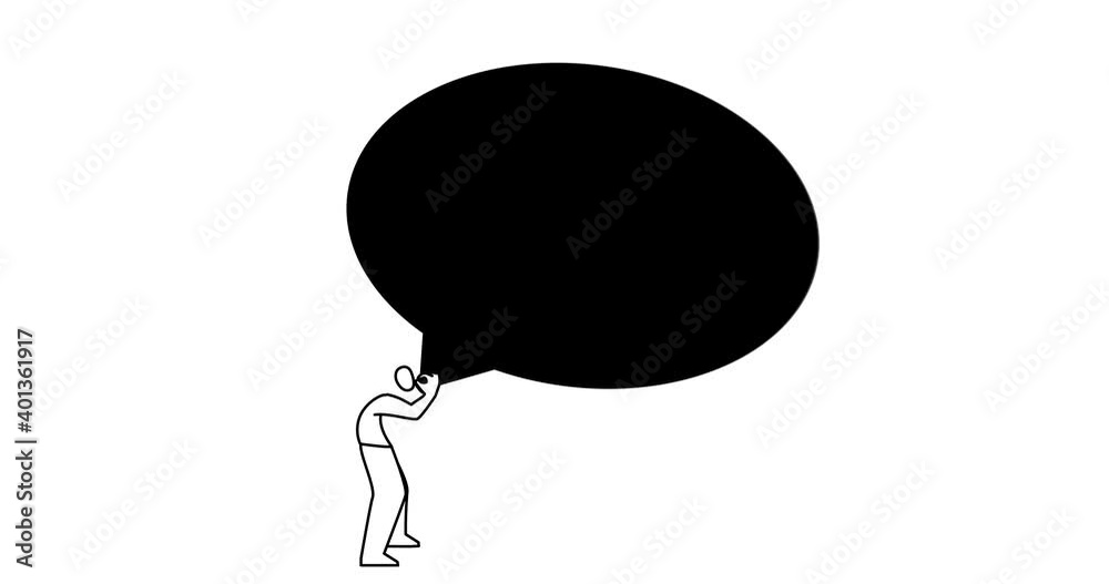 Speech bubble, balloon, Text bubble, 2D micro animation, cartoon ...