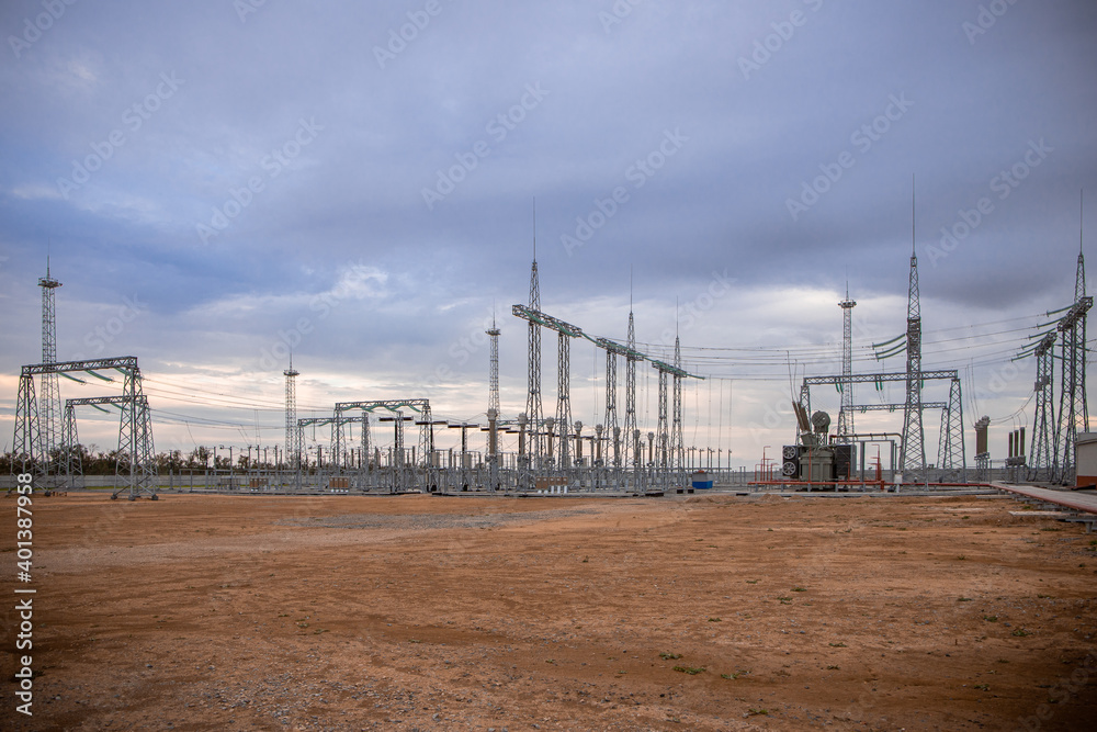 high-voltage electrical substation. For continuous power supply to ...