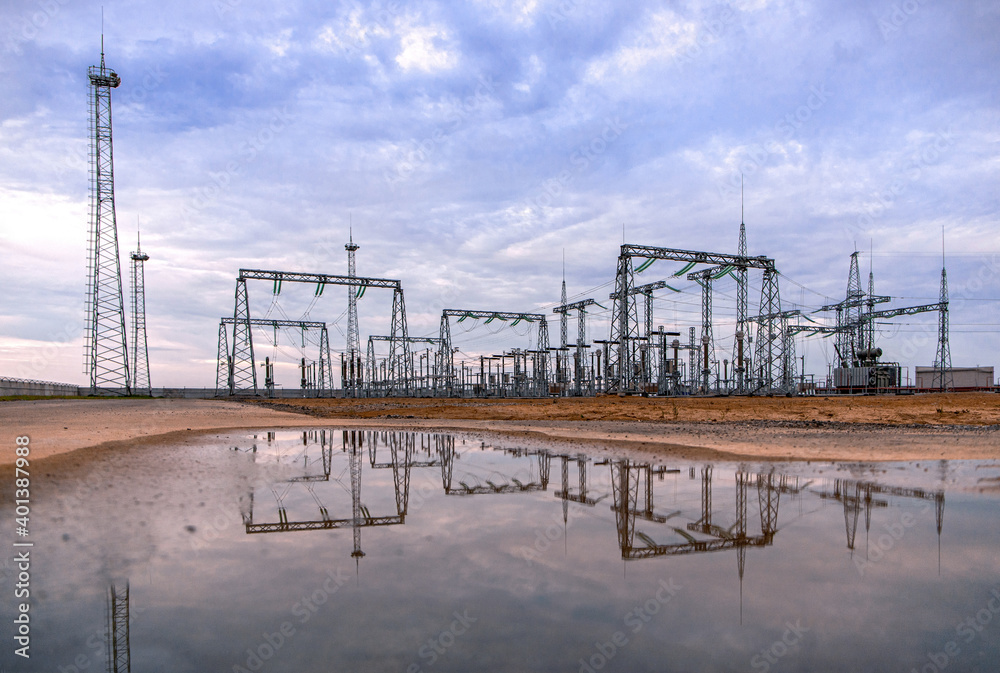 high-voltage electrical substation. For continuous power supply to ...