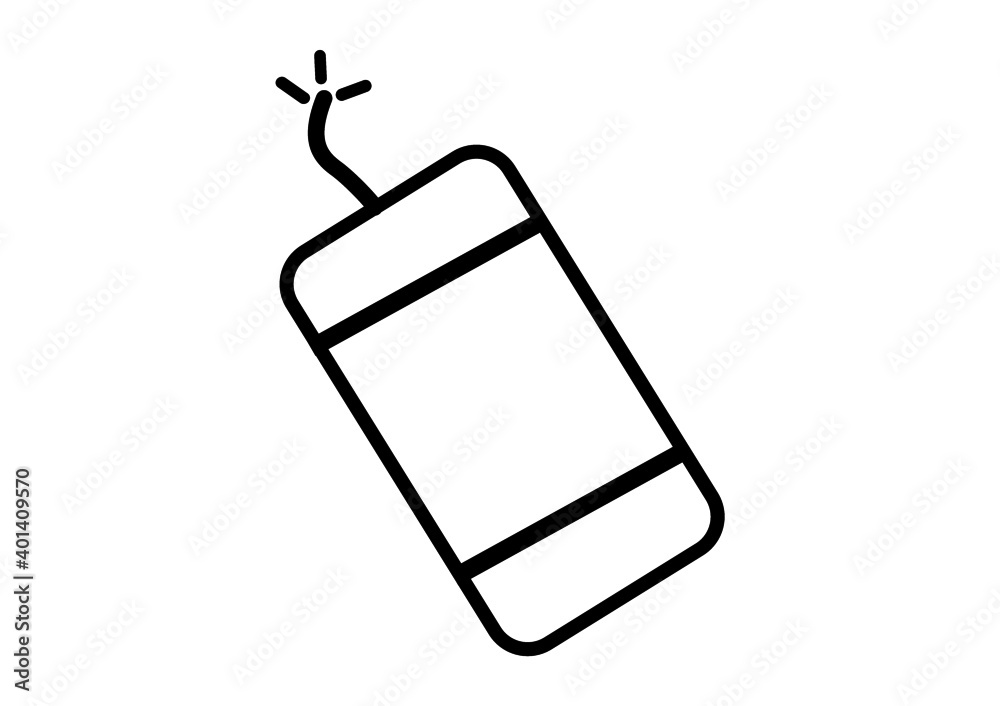 Dynamite icon,vector illustration. Flat design style. vector dynamite ...