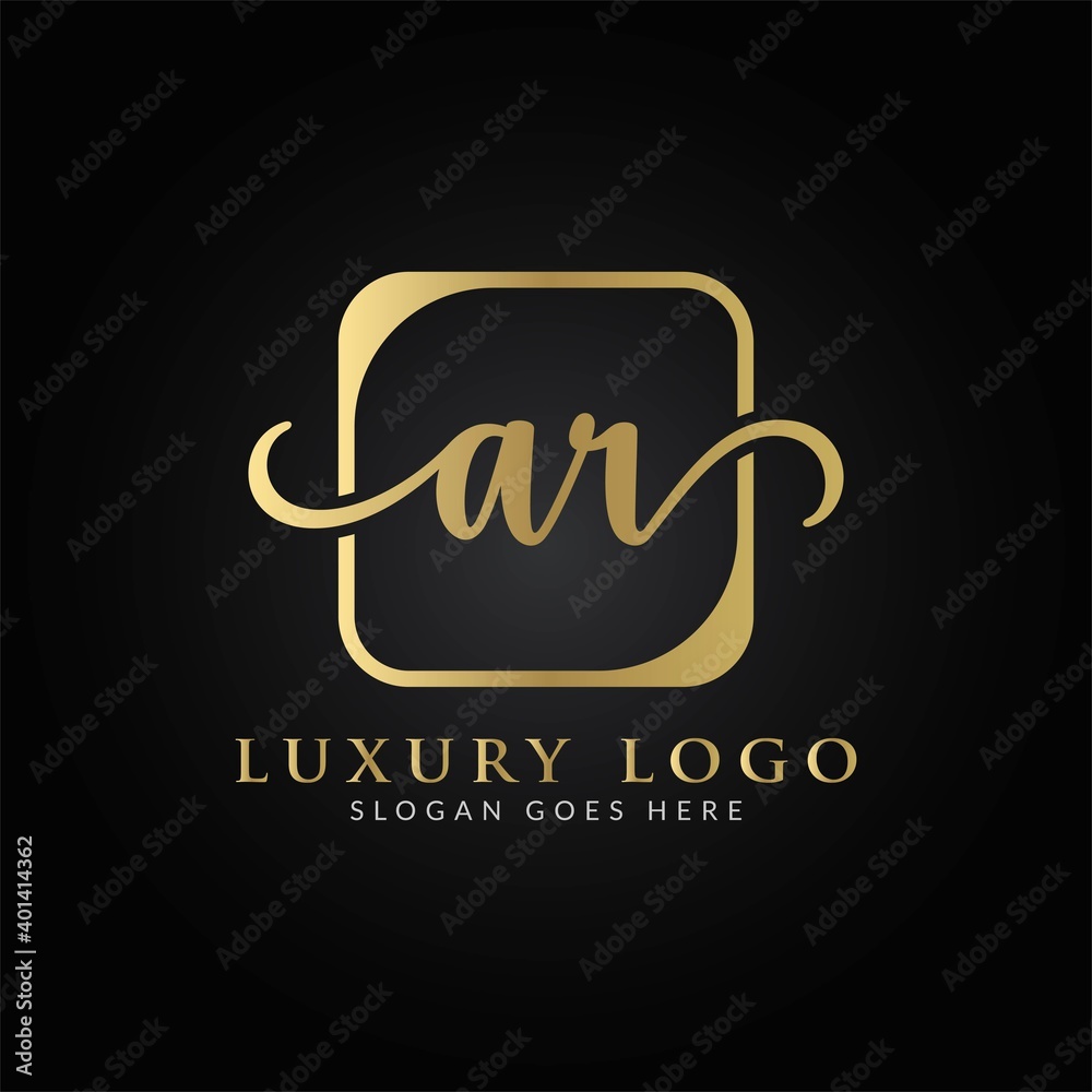 Initial AR letter Logo Design vector Template. Creative Luxury Letter AR Logo Design Stock ...