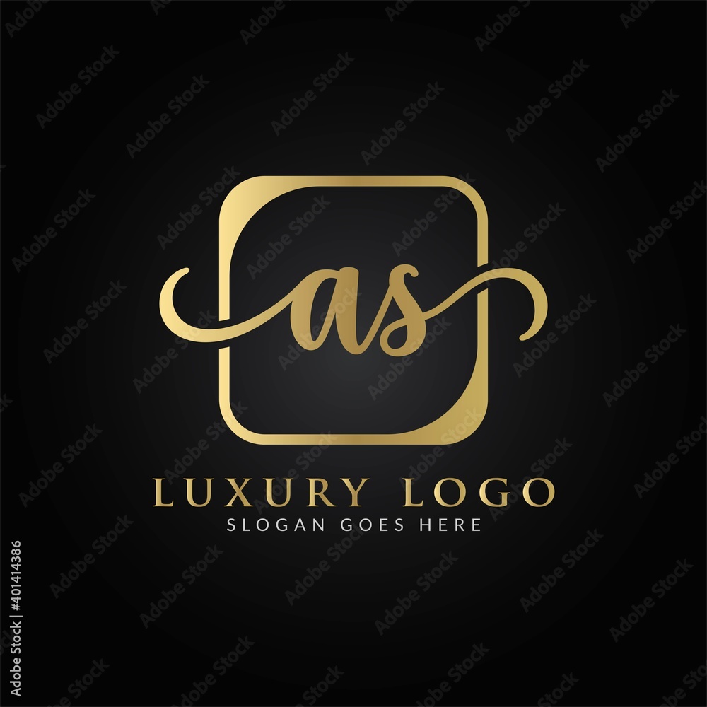 Initial AS letter Logo Design vector Template. Creative Luxury Letter ...