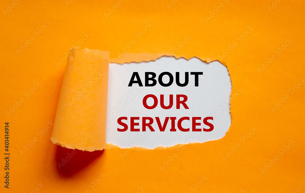 About our services symbol. The words 'about our services' appearing ...