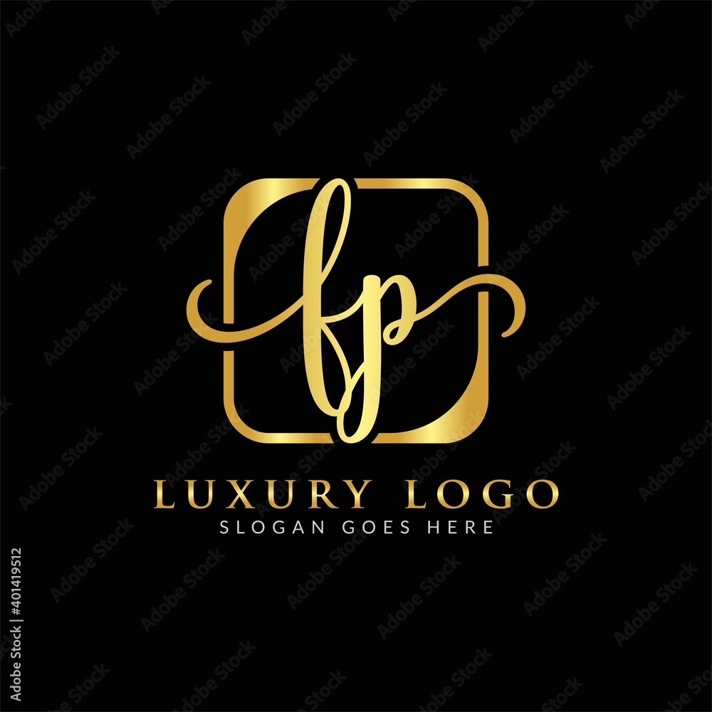 Initial FP Letter Logo With Creative Modern Business Typography Vector ...