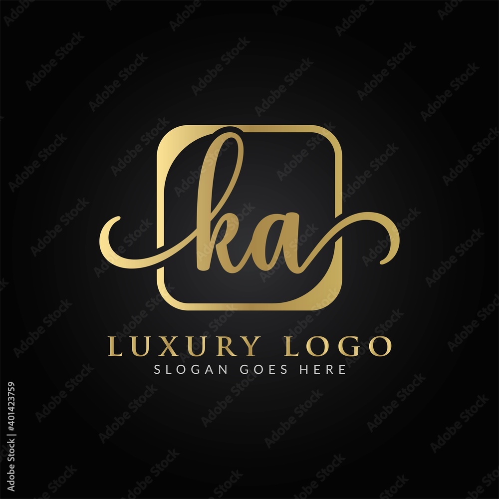 Linked Letter KA Logo Design vector Template. Creative Abstract KA ...