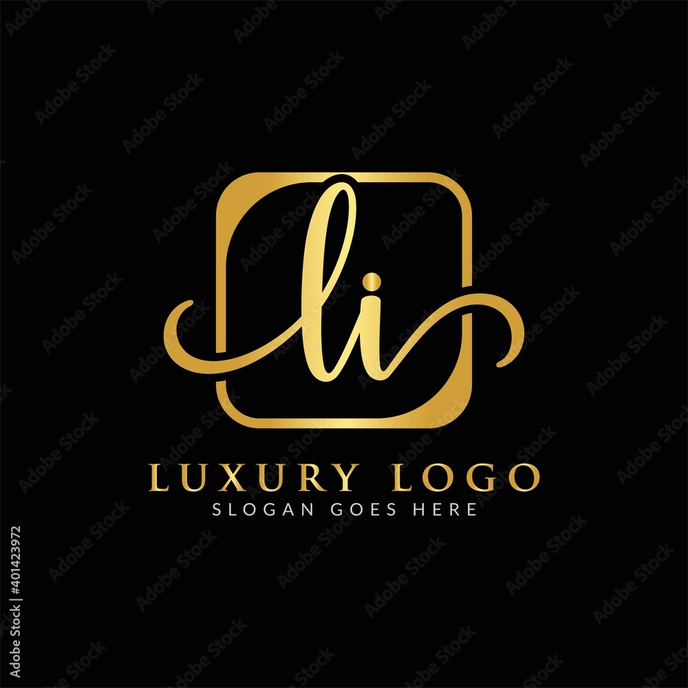 Initial LI letter Logo Design vector Template. Luxury Letter LI logo ...