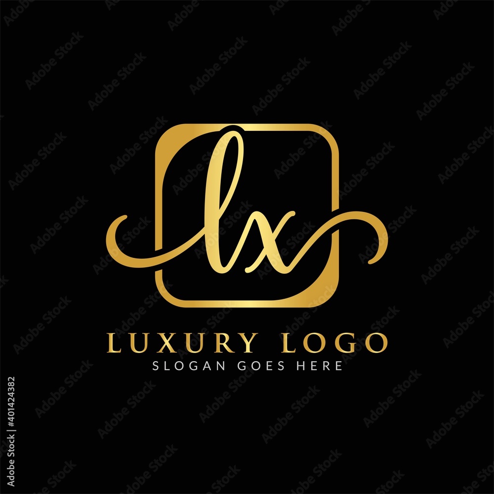 Initial LX letter Logo Design vector Template. Luxury Letter LX logo ...