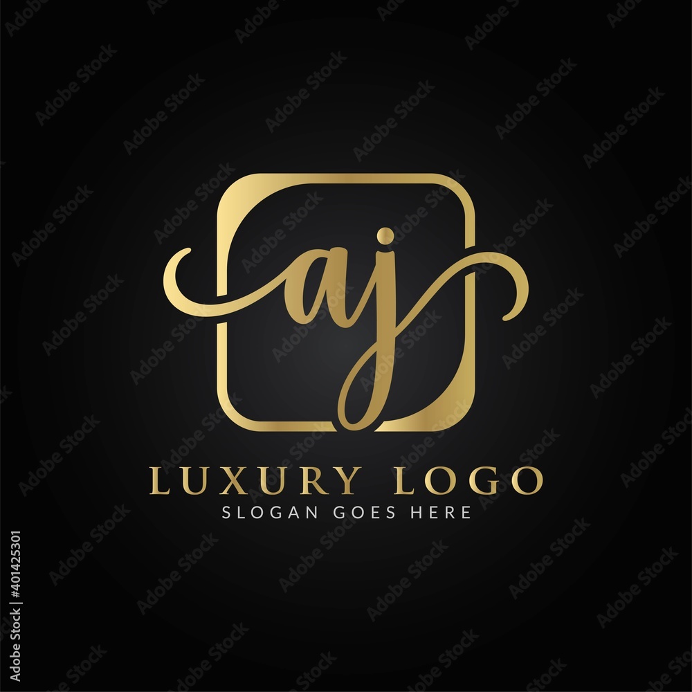 Initial AJ letter Logo Design vector Template. Creative Luxury Letter ...