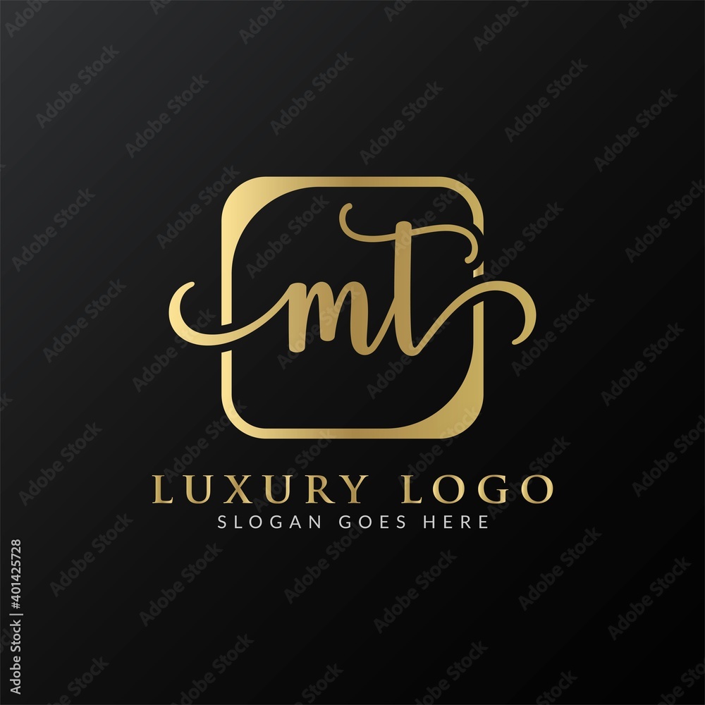 Initial MT letter Logo Design vector Template. Luxury Letter MT logo Design Stock Vector | Adobe ...