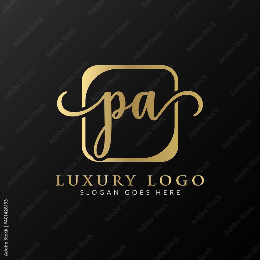 Initial PA Letter Logo Design Modern Typography Vector Template ...