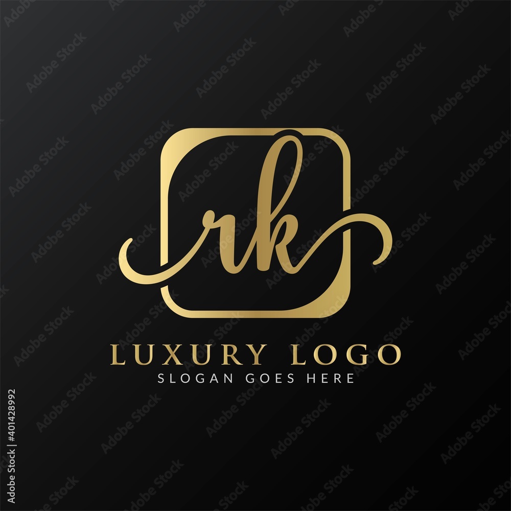 Initial rk letter Logo Design Modern Typography Vector Template ...