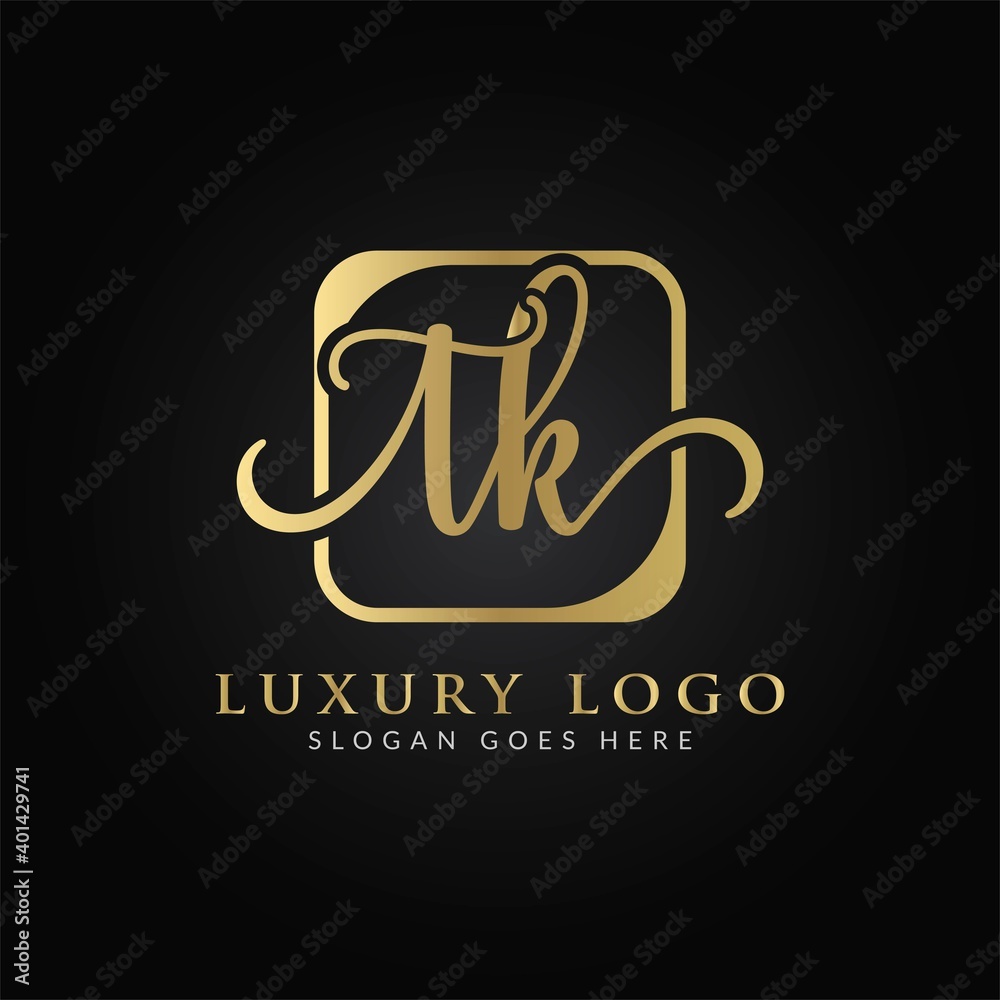 Initial TK letter Logo Design vector Template. Abstract Luxury Letter ...