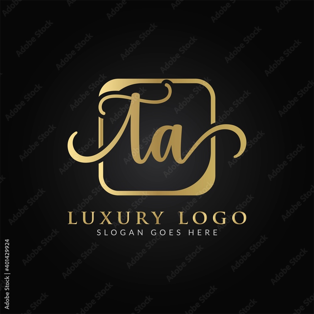 Initial TA letter Logo Design vector Template. Abstract Luxury Letter ...