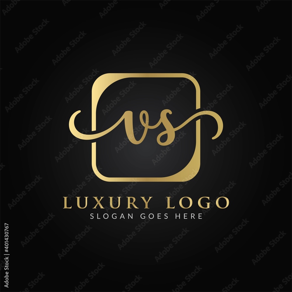 Initial VS Letter Logo Modern Typography Vector Template. Creative ...