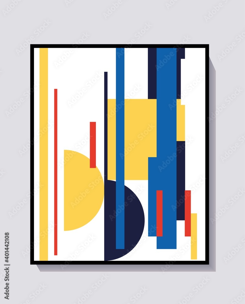 Design poster, Vector template with shapes, rectangle and square ...