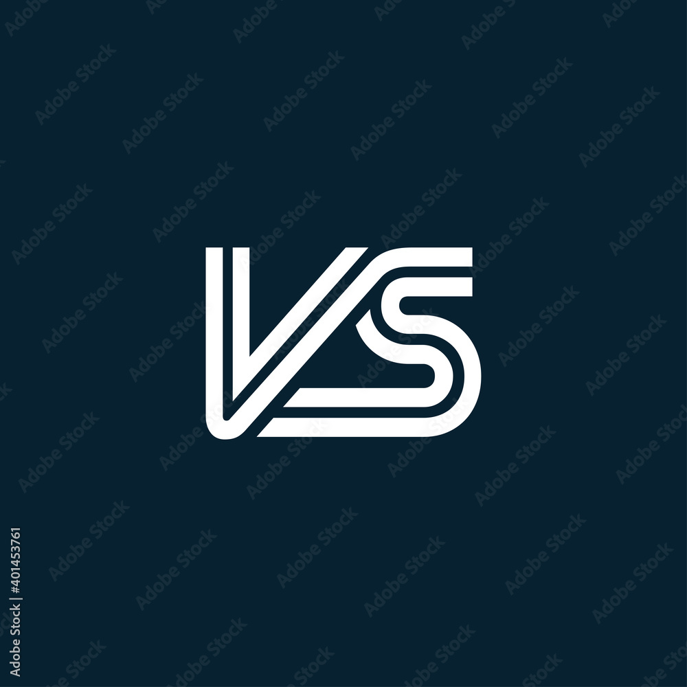 Initial letter VS logo vector concept Stock Vector | Adobe Stock