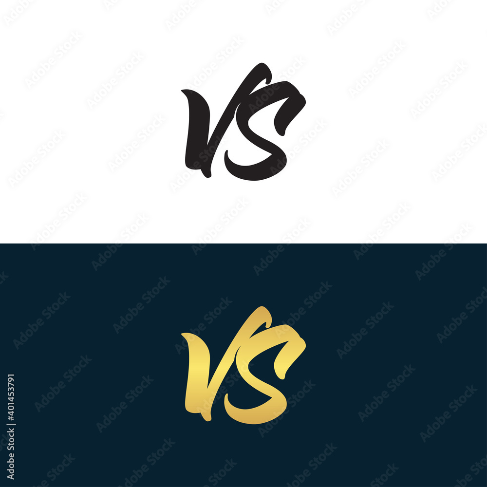 Initial letter VS logo vector concept Stock Vector | Adobe Stock