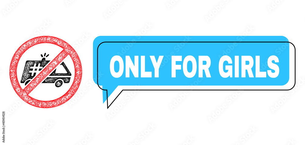 Conversation Only for Girls blue bubble message and net mesh stop jail ...