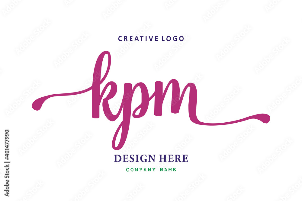 KPM lettering logo is simple, easy to understand and authoritative ...