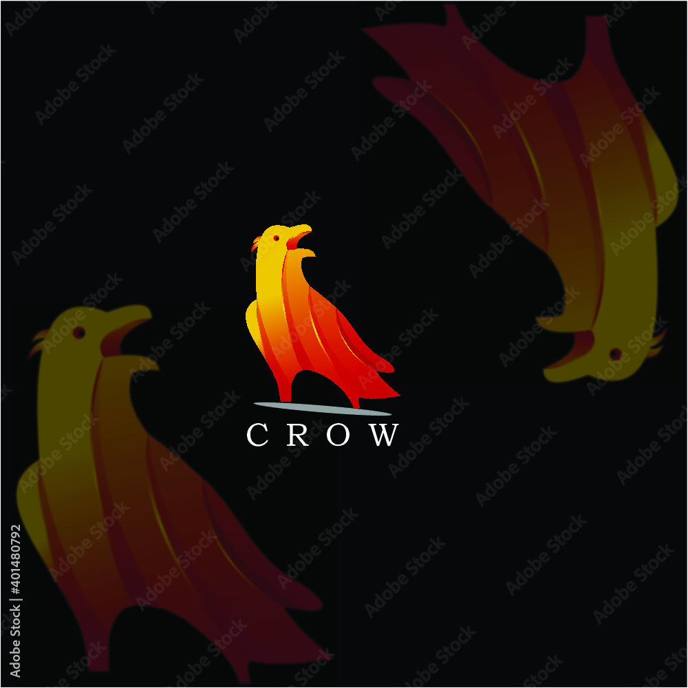 logo crow Stock Vector | Adobe Stock