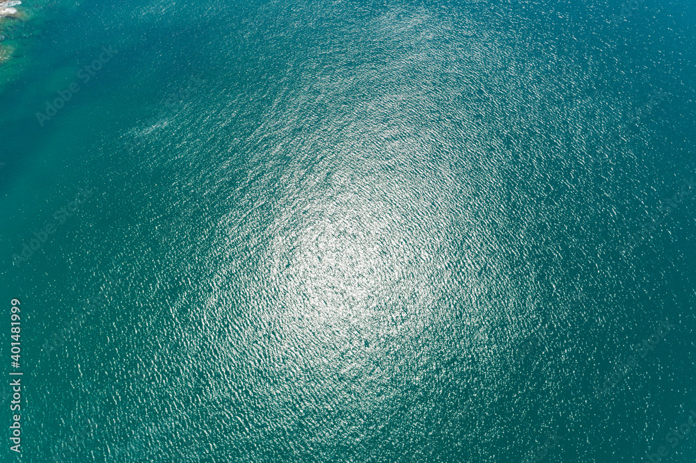 Sea surface aerial view,Bird eye view photo of turquoise waves and ...