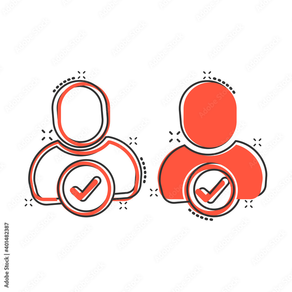 Login icon in comic style. People secure access cartoon vector ...