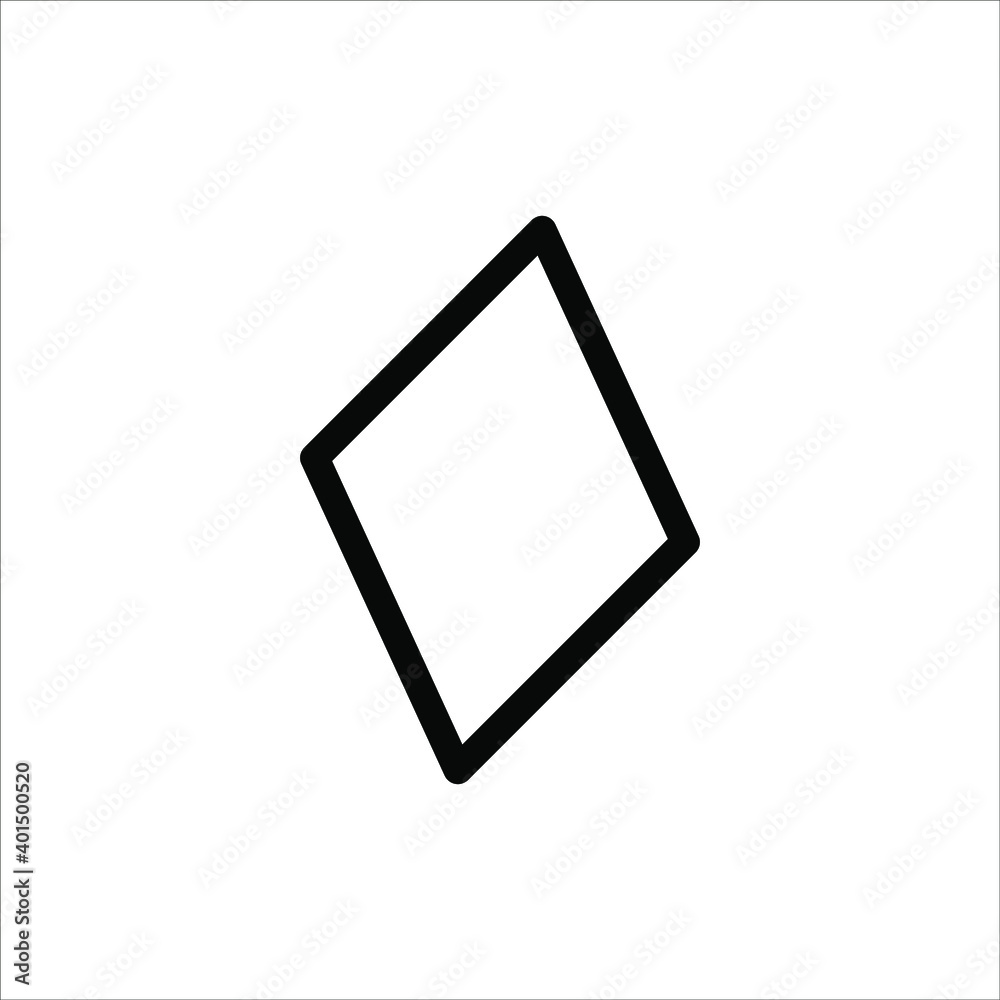 parallelogram shape illustration vector graphic. basic shape perfect ...
