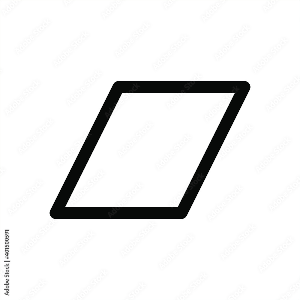 parallelogram shape illustration vector graphic. basic shape perfect ...
