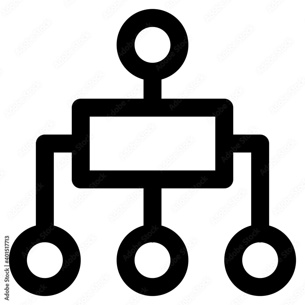Hierarchical Network Model Stock Vector Adobe Stock