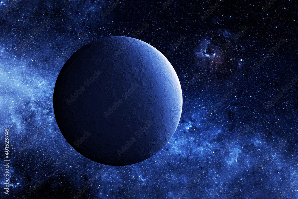 Exoplanet in a far dark space. Elements of this image were furnished by ...