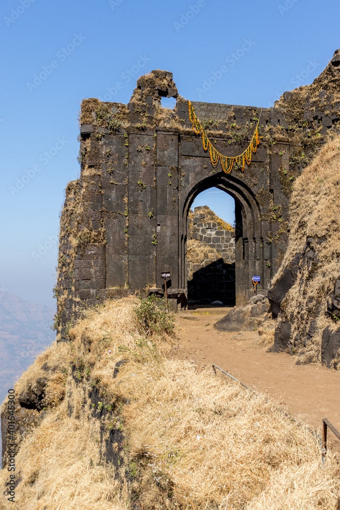 pali entrance of rajgad fort Stock Photo | Adobe Stock