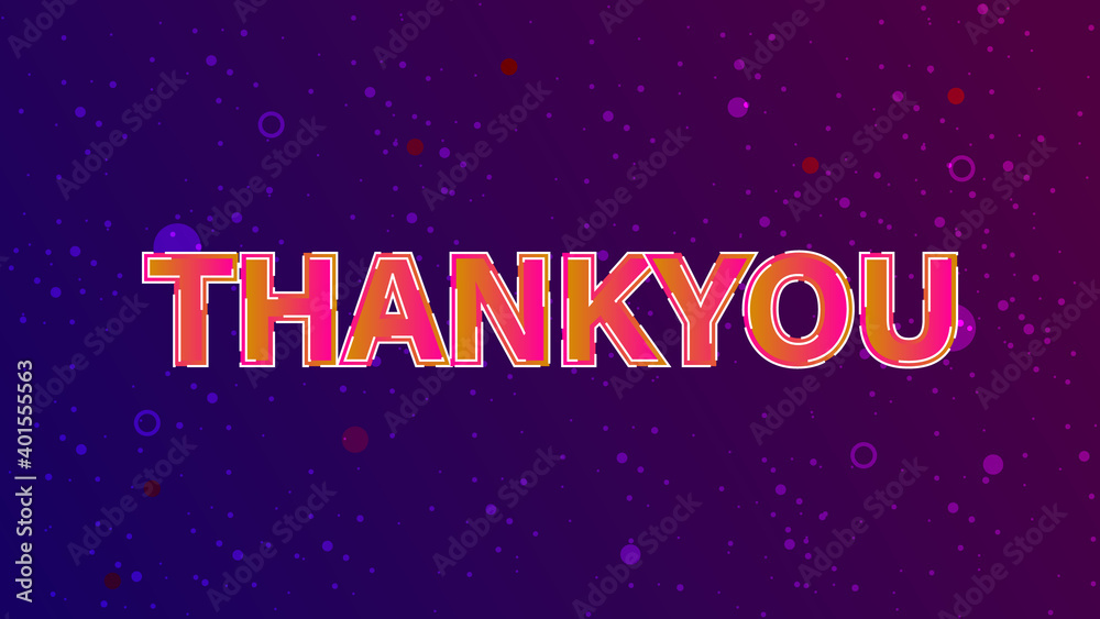 Thank you text effect vector illustration Stock Vector | Adobe Stock