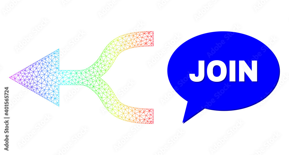 Join and combine arrow left vector. Spectrum colored net combine arrow ...