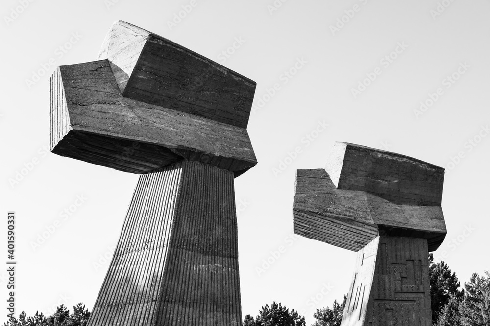 Fotka „August 2020 - Bubanj Nis, Serbia: Socialist Brutalism Modernism ...