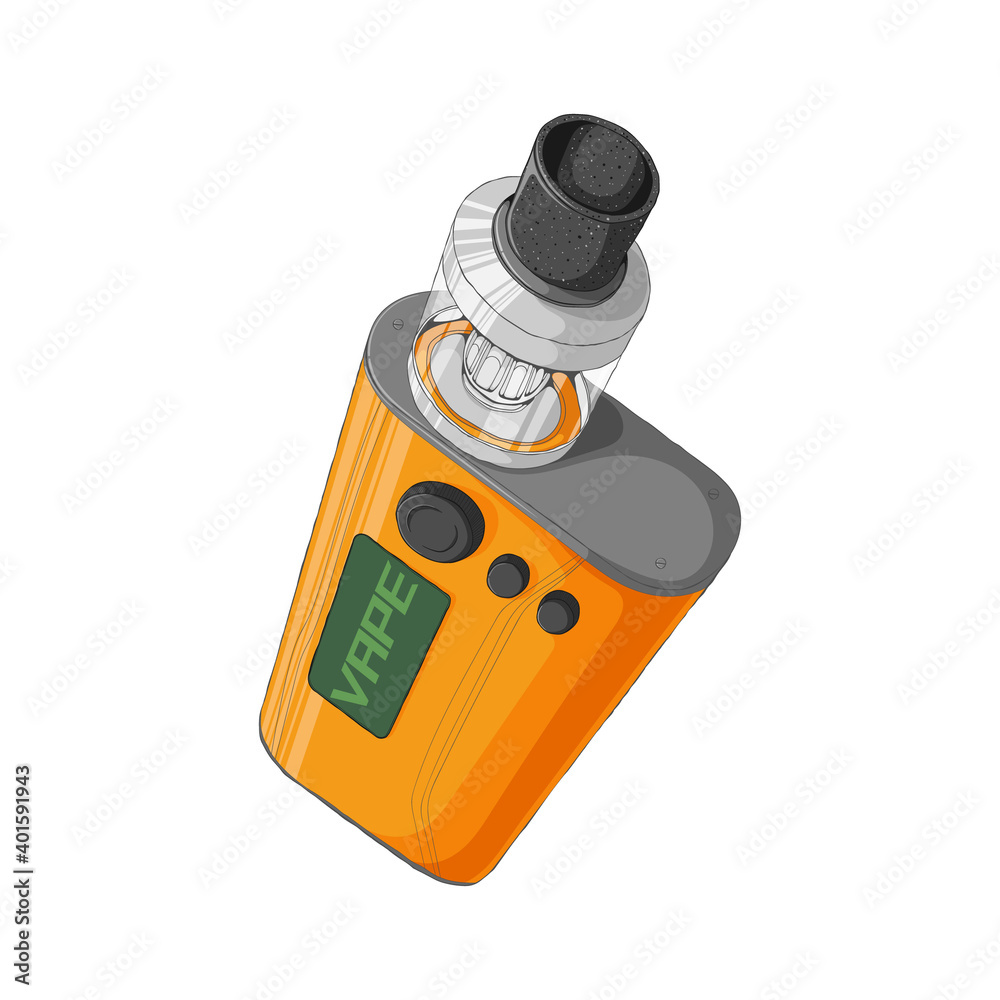 Vape mod kit with rebuildable dripping tank atomizer. E-cigarette ...