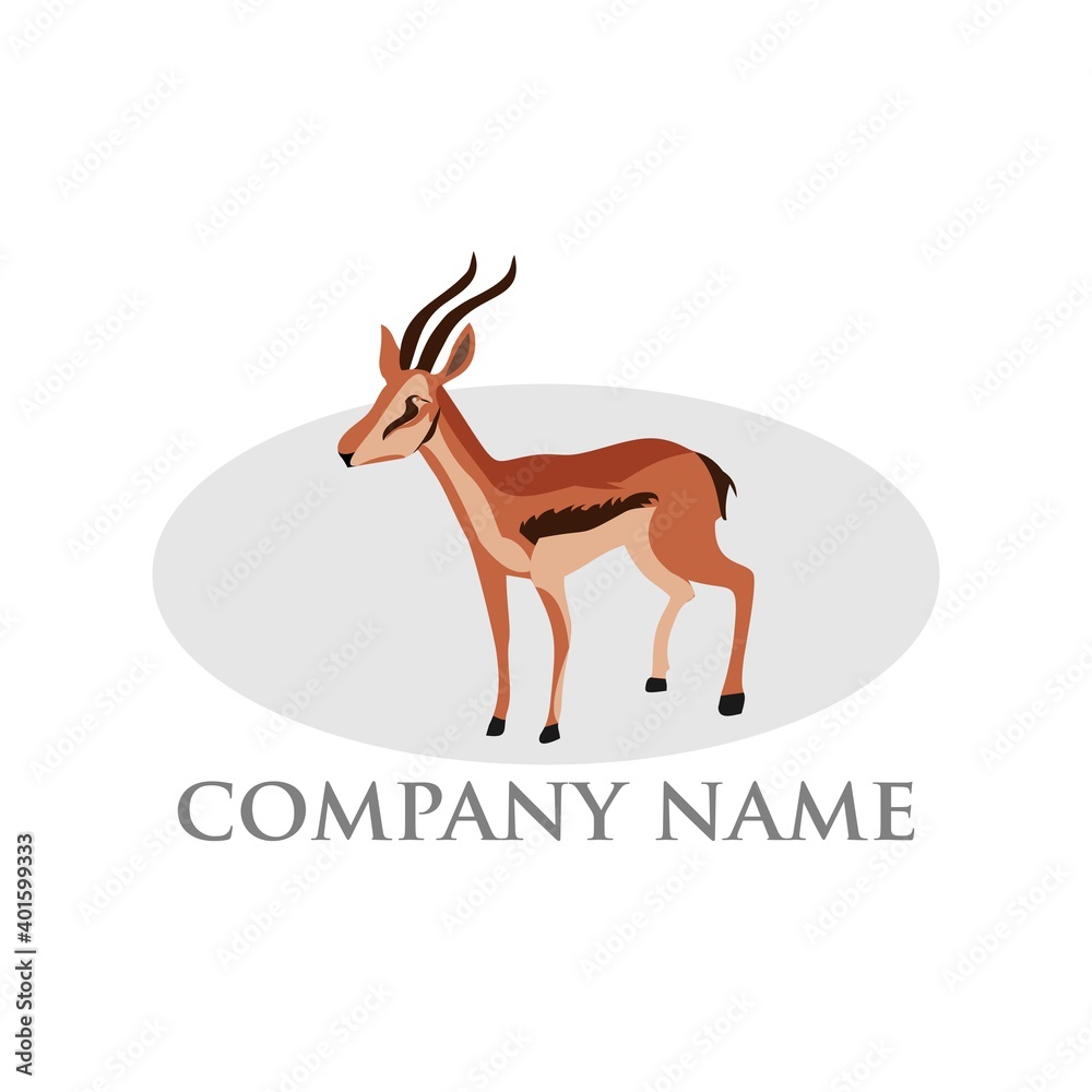 Deer vector logo with cartoon design using the latest adobe illustrator ...