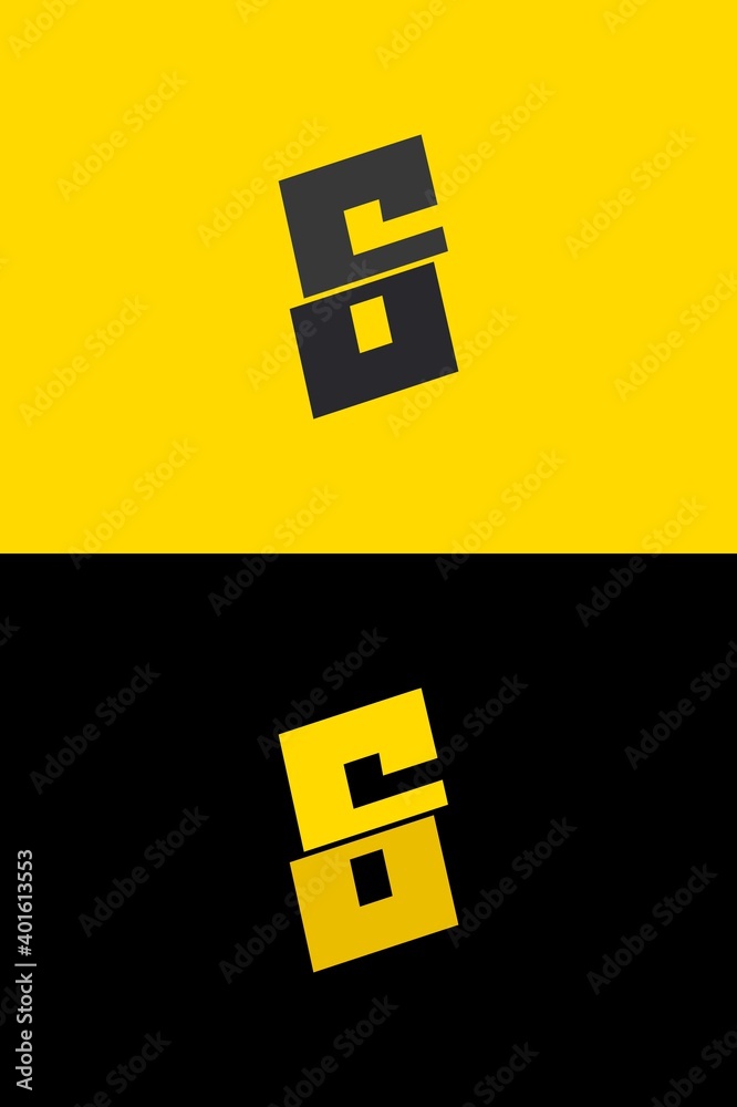 6 font number logo, lightning flash power design. For energy labels ...