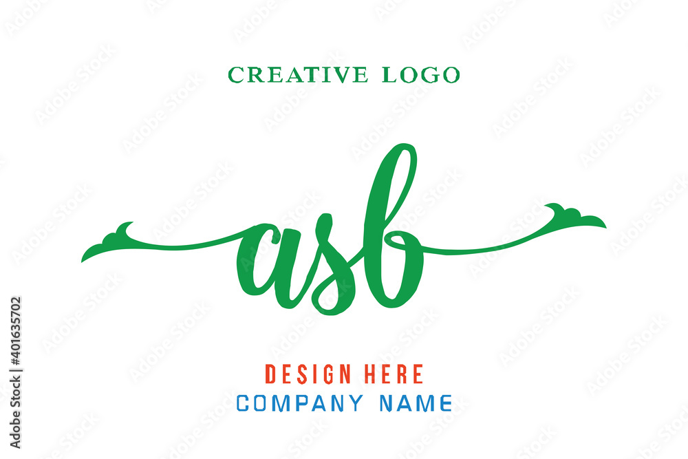 Asb lettering logo is simple, easy to understand and authoritative ...