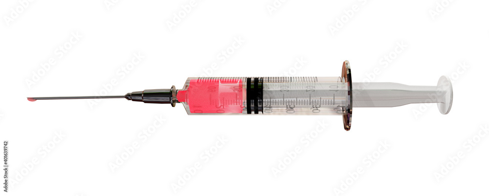 vaccine injection side view red drop isolated for cavid-19 coronavirus ...