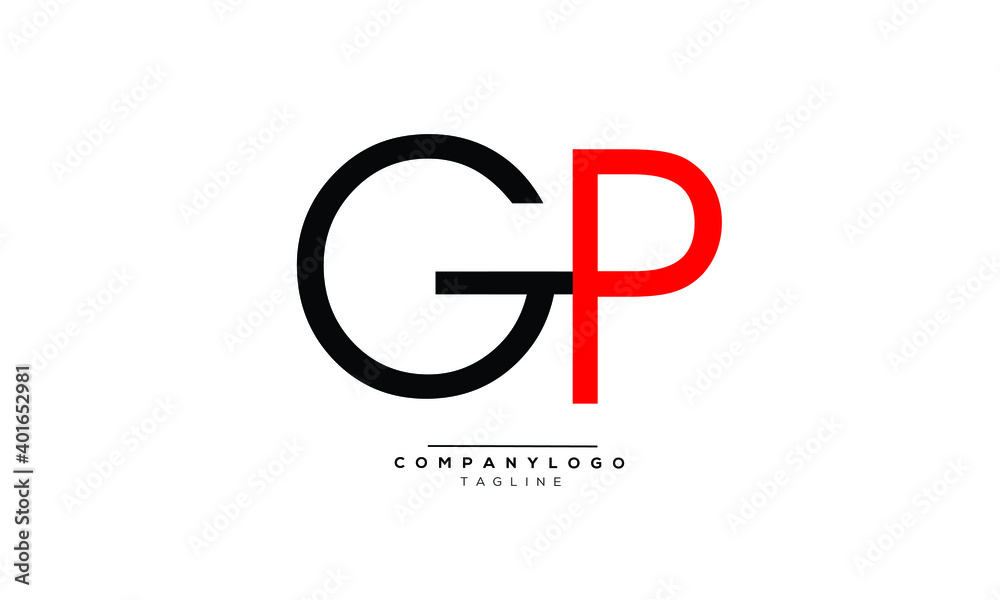 GP icon monogram letter text alphabet logo design Stock Vector | Adobe ...