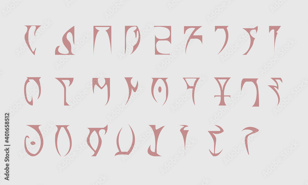 Daedric Runes from The Elder Scrolls Vector Illustration Stock Vector ...