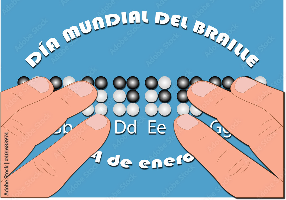 Día internacional del código Braille Stock Illustration | Adobe Stock