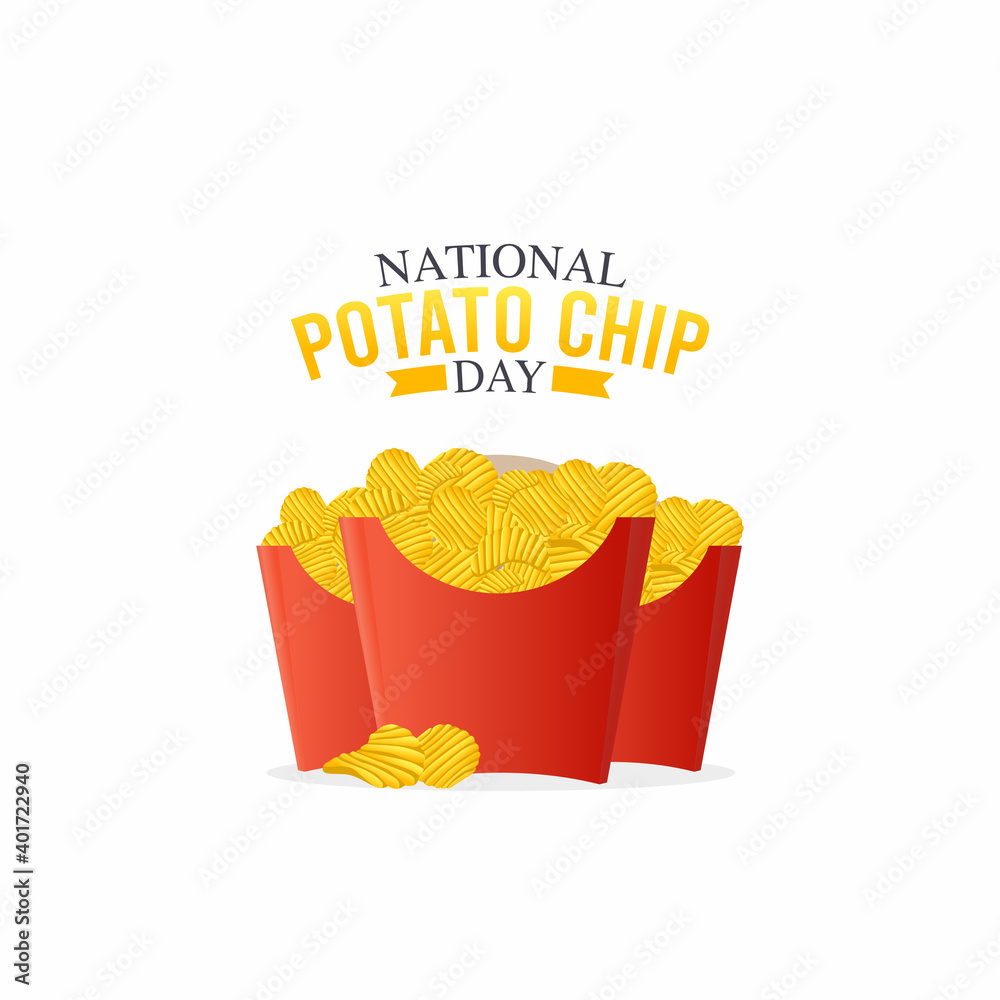 vector graphic of national potato chip day good for national potato ...