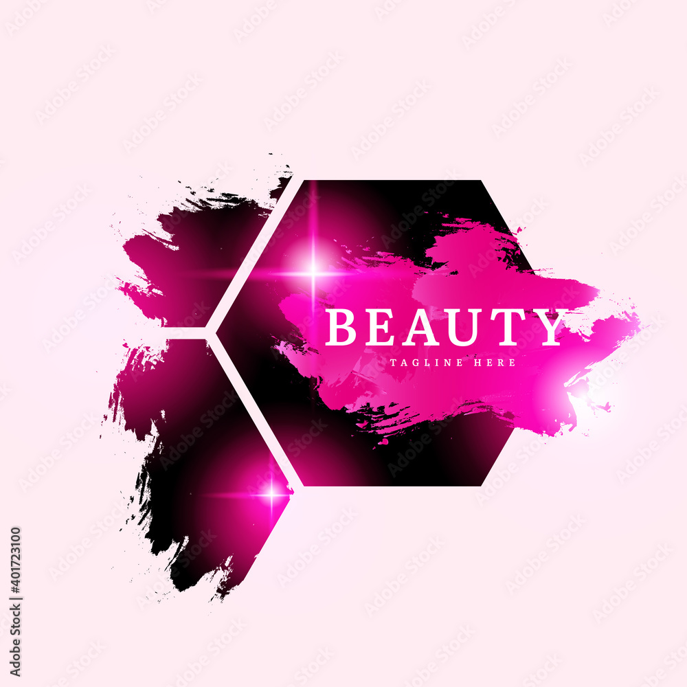 Beauty badge, fashion logo background template. An elegant logo for ...