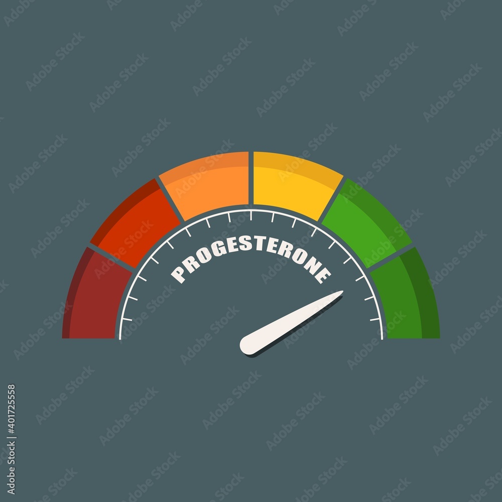 Gradient scale. Hormone progesterone level measuring device. Sign ...