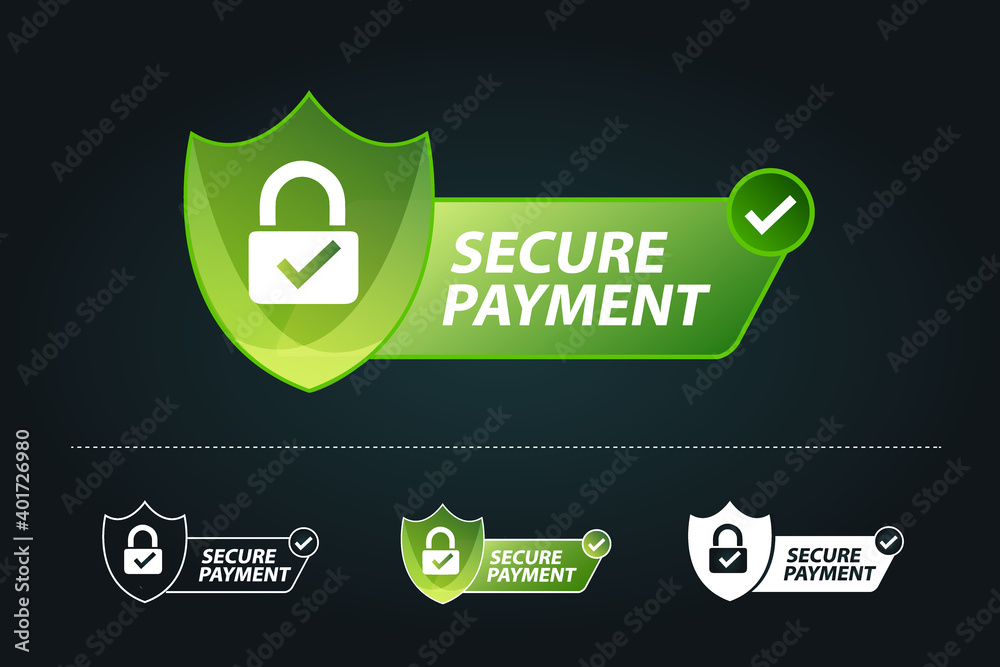Vetor de secure payment vector illustration, secure payment test with ...