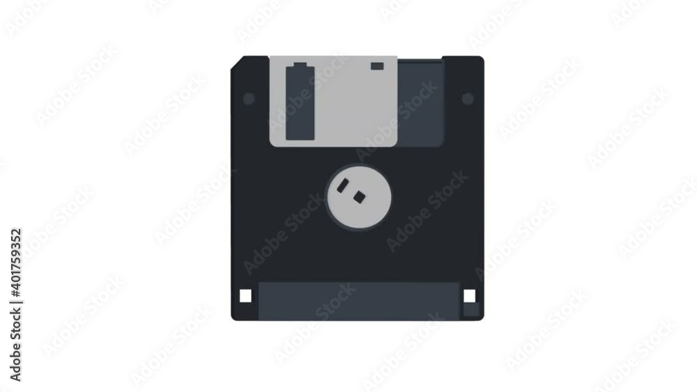 Floppy disk. Memory animation, alpha channel enabled. Cartoon Stock ...