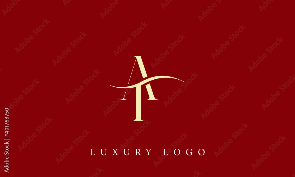 AT letter logo alphabet monogram icon symbol Stock Vector | Adobe Stock