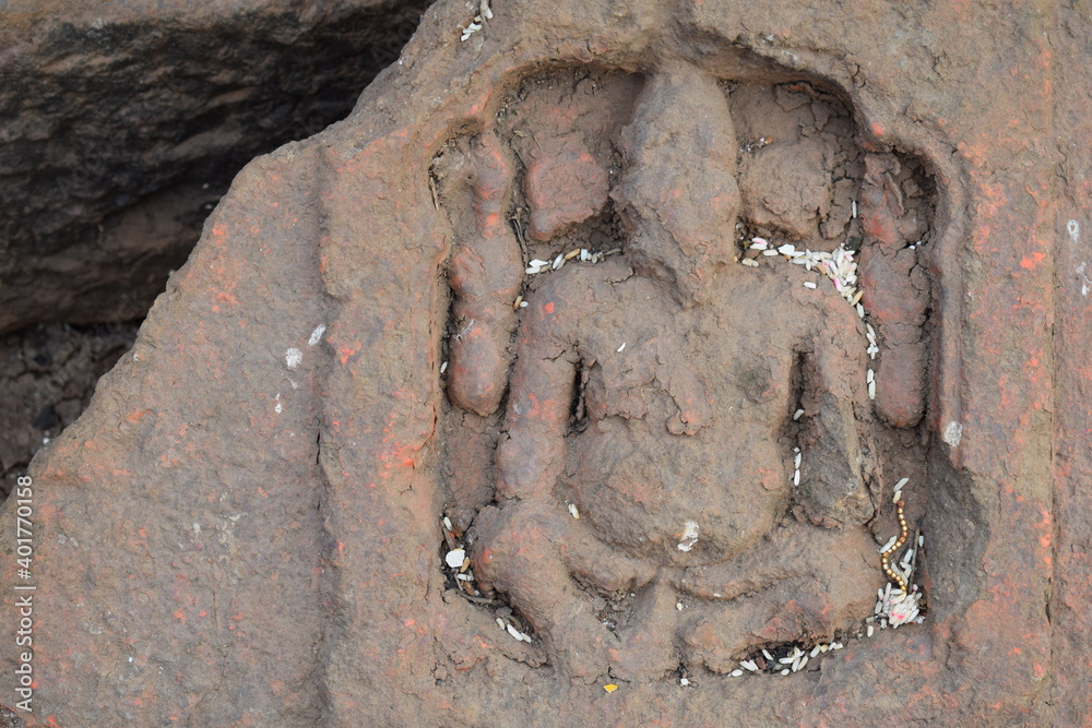 Picture of ancient carving of lord ganesha spotted in the old city of ...