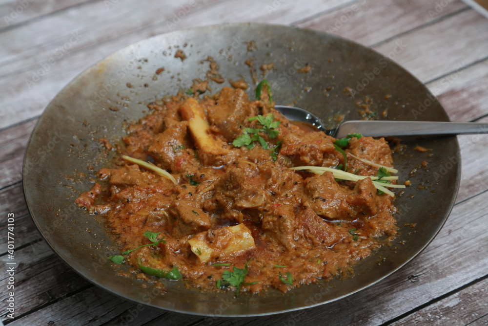 Mutton Kadai or kadai North Indian Food Curry Stock Photo | Adobe Stock